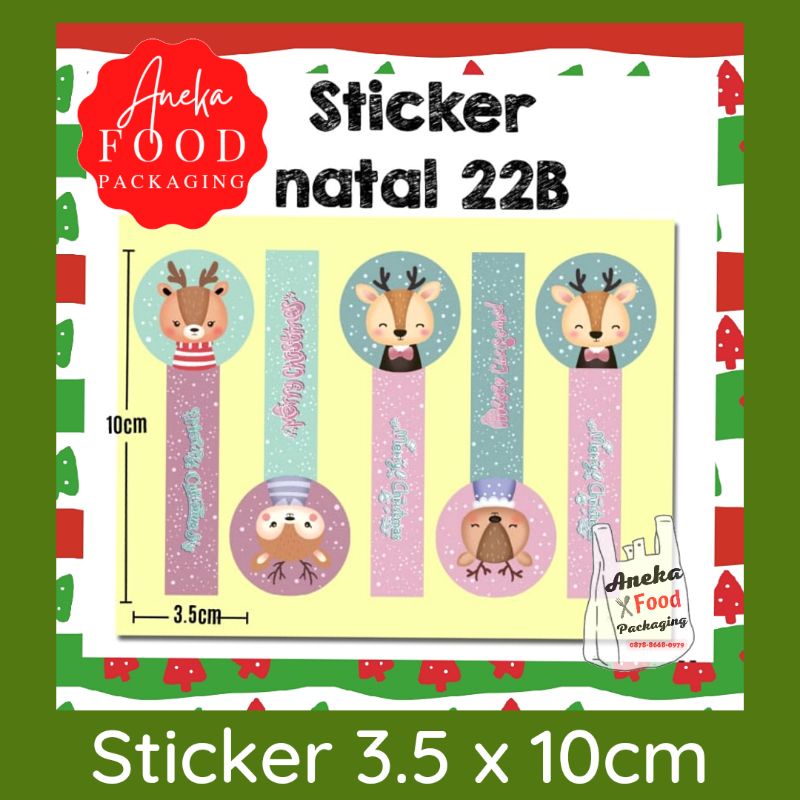 Jual Sticker label Xmas tempelan kue Natal merry christmas stiker (5pc ...