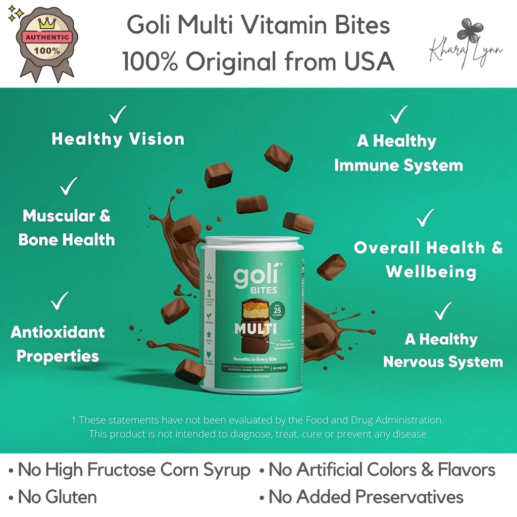 Jual Goli Multi Vitamin Chocolatey Bites / Multi Bites (Cemilan ...