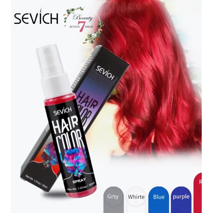 Jual Hair Spray Warna Mermaid Color Sevich/ Hair Color Spray Semprot ...