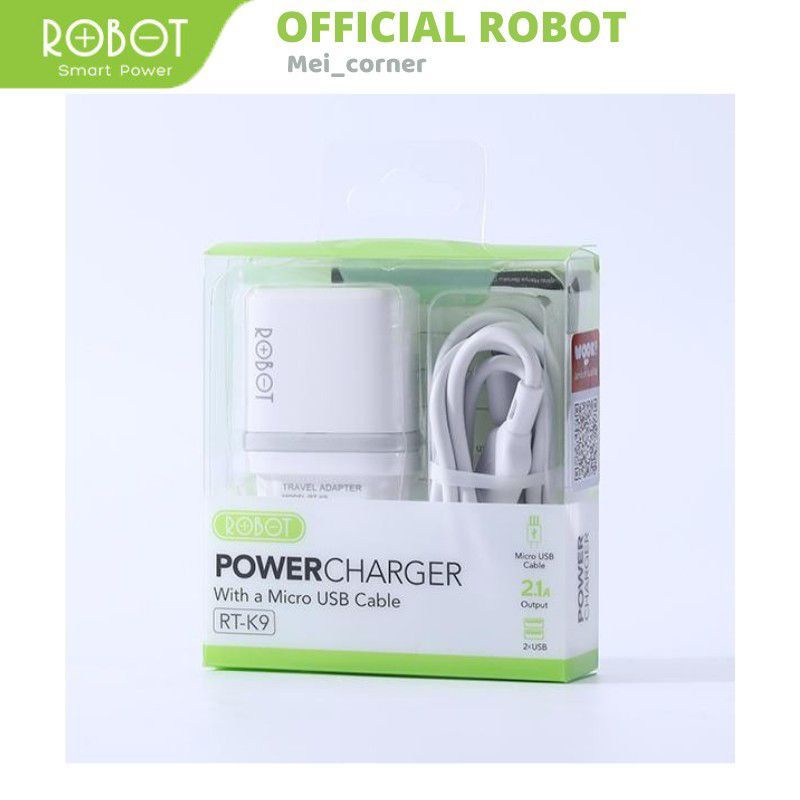 Jual ADAPTOR ROBOT RT-K6 2.4A Dual output Charger Robot Kabel Data Robot Fast Charging | Shopee ...