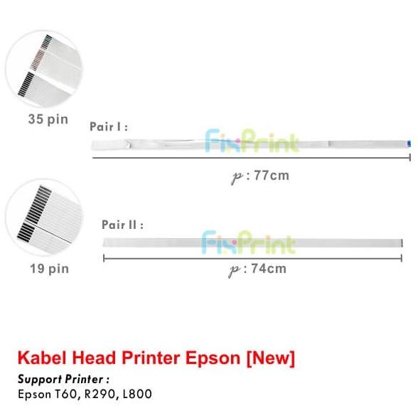 Jual Kabel Head Printer Epson L850 L805 L810 L800 T60 R290 Flexible ...