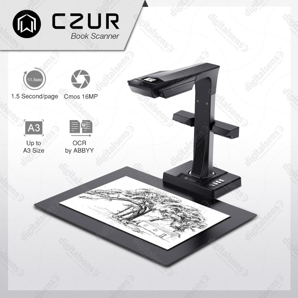 Jual Scanner Buku CZUR ET16Plus - 1,5 detik A3 - Distributor Resmi ...