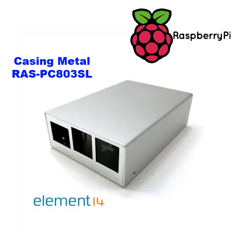 Jual Raspberry Pi3 Model B+ Element 14 incl Casing Metal Aluminium ...