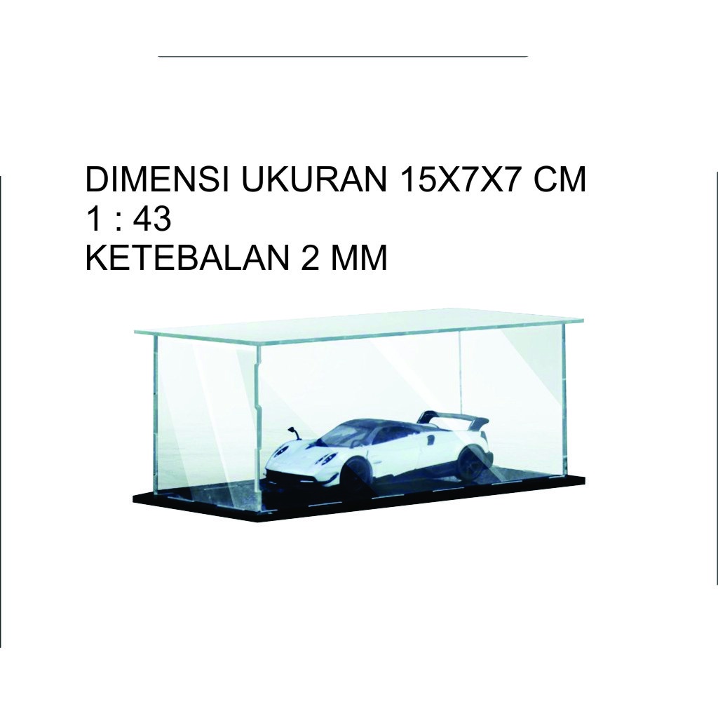 Jual BOX DISPLAY / DIECAST BOX ACRILIC 1: 43 ( ukuran 15 x 7 x 7cm ...