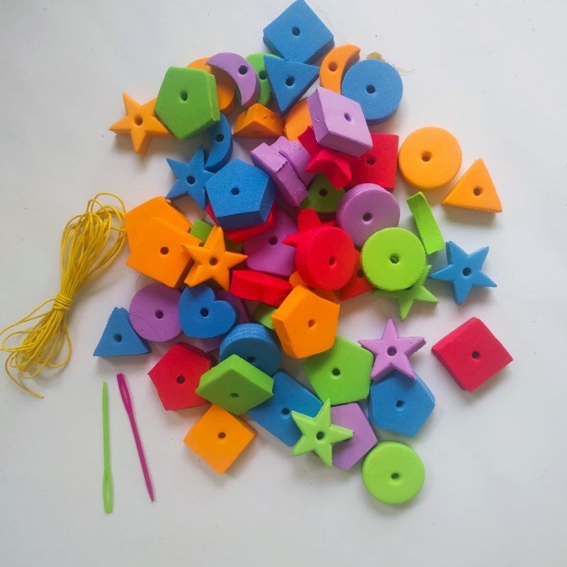 Jual meronce foam / paket lengkap 7 in 1 / mainan edukasi anak activity ...