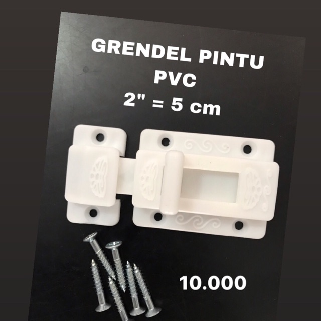Jual Grendel pintu pvc 2” atau 5 cm . Bahan plastik pvc tebal . Slot ...