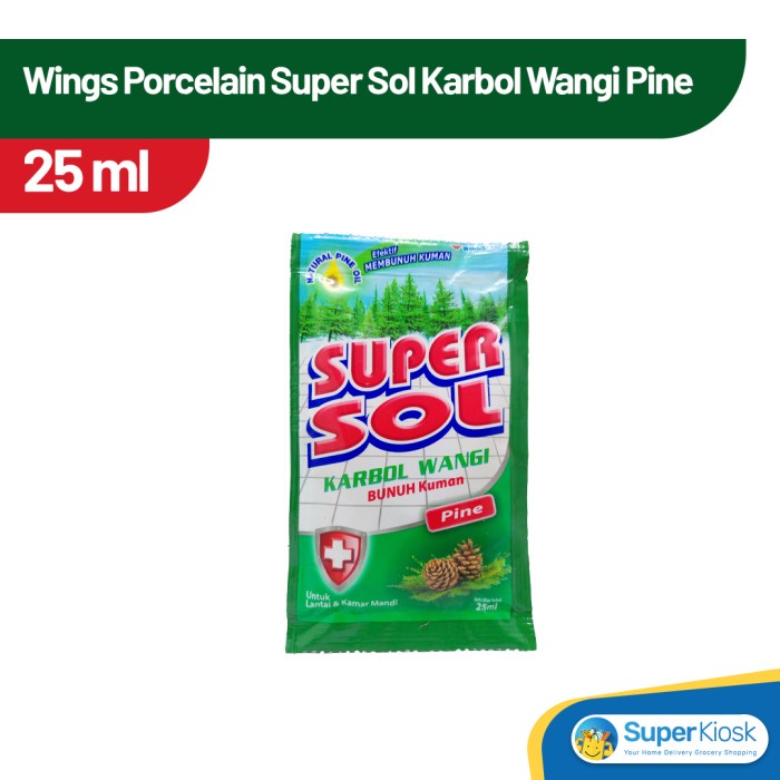 Jual Wings Porcelain super sol karbol wangi pine 25ml | Shopee Indonesia