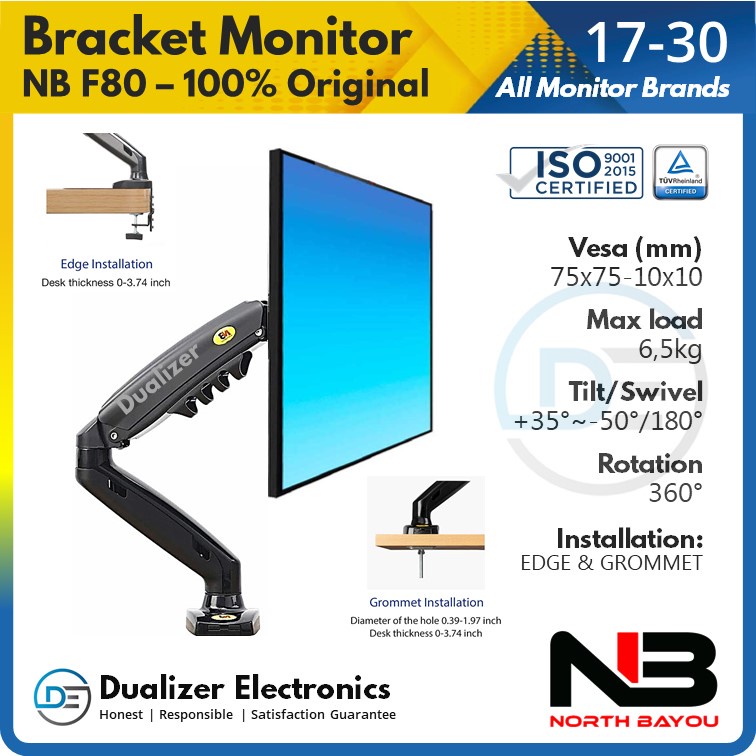 Jual Bracket Monitor TV LED LCD 17 22 24 27 30 Inch Gas Spring North ...