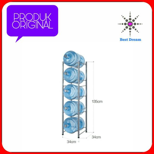 Jual Krisbow Rak Galon 5 Tingkat/Tempat Galon | Shopee Indonesia