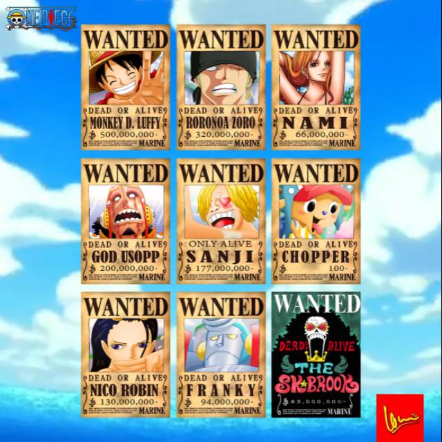 Jual Poster Wanted One Piece SHP ATS | Shopee Indonesia