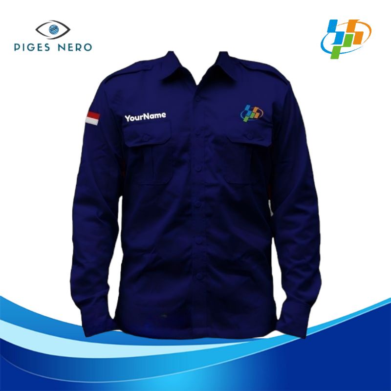 Jual Kemeja Seragam BPS Badan Pusat Statistik Bordir - Lengan Panjang ...