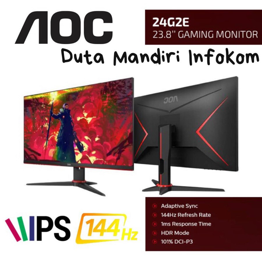Jual AOC 24G2E 24 Inch - FHD IPS 144Hz 1ms HDMI DP Freesync Gaming ...