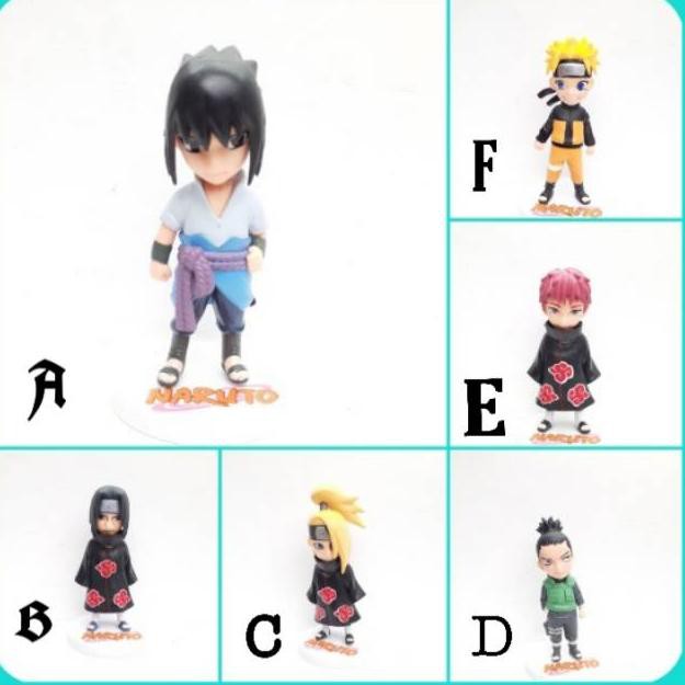 Jual NARUTO SASUKE ITACHI SHIKAMARU DEIDARA Action Figure Miniatur ...