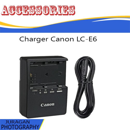 Jual Charger Canon LC-E6 LC-E6E for LP-E6 60d 70d 80d 7d 5d | Shopee ...