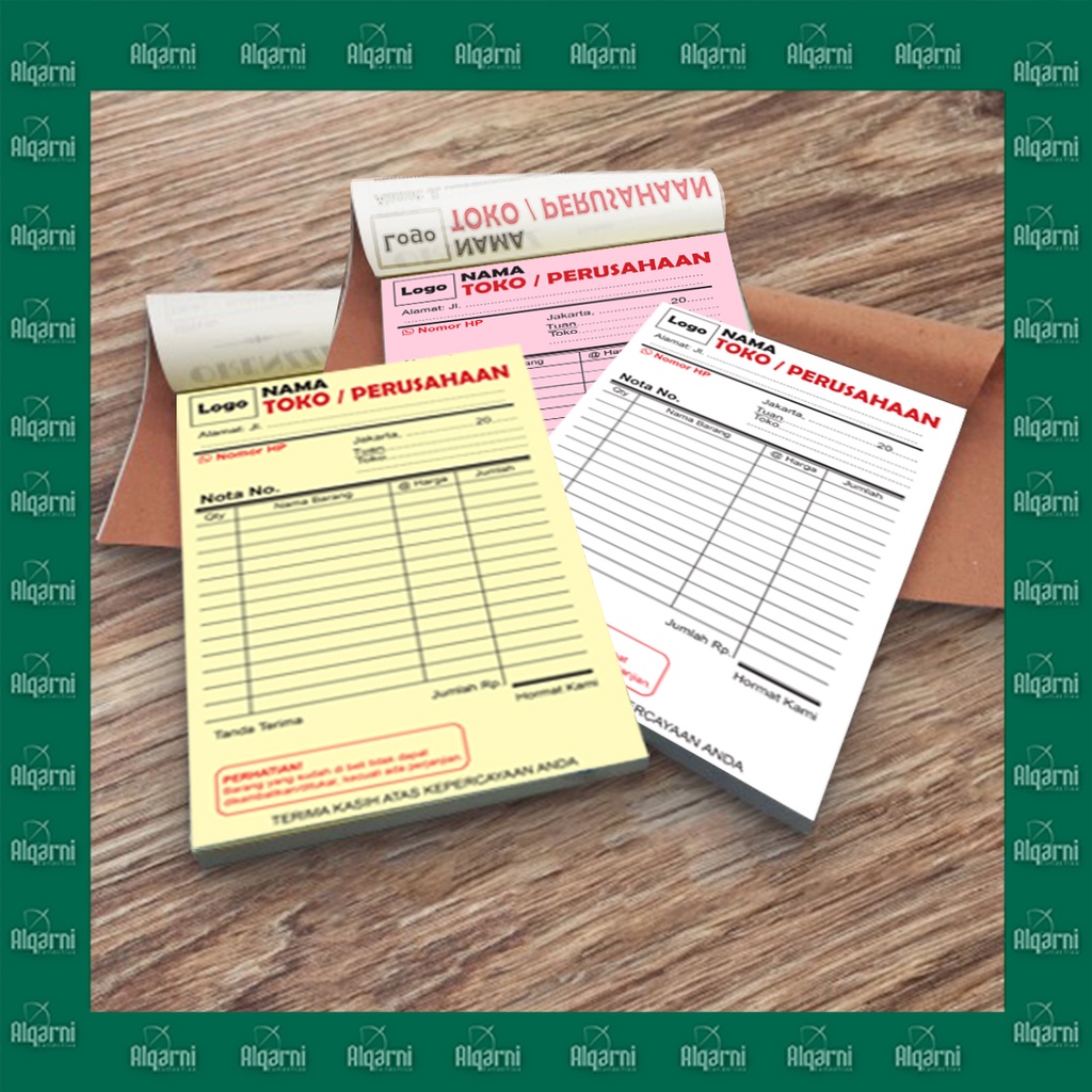 Jual Nota / Cetak Nota / Cetak Kwitansi / 1 Ply / 2 Ply / 3Ply, A6 ...