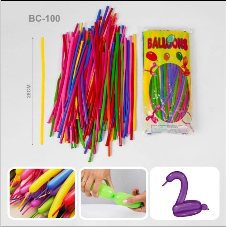 Jual Balon pentil besar isi 100 dan 150 pcs balon twist,balon cacing ...
