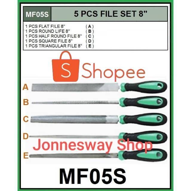 Jual JONNESWAY 5 PCS FILE SET 8" JONESWAY TOOL ( MF05S ) | Shopee Indonesia