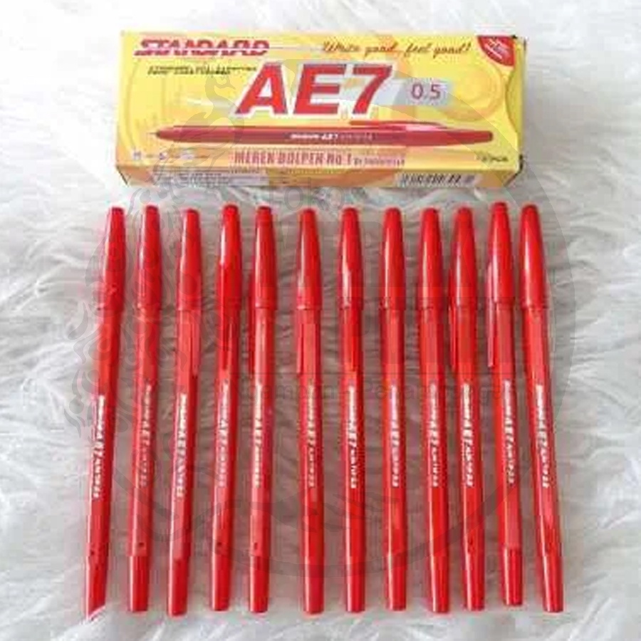 Jual Pulpen/Bolpoin Standard AE7 - Merah (Original) | Shopee Indonesia