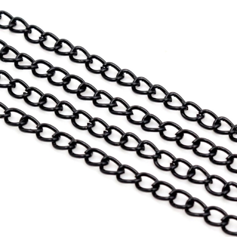 Jual 5Meter Rantai Aluminium 5mm - Rantai Hitam - Rantai Emas - Rantai ...
