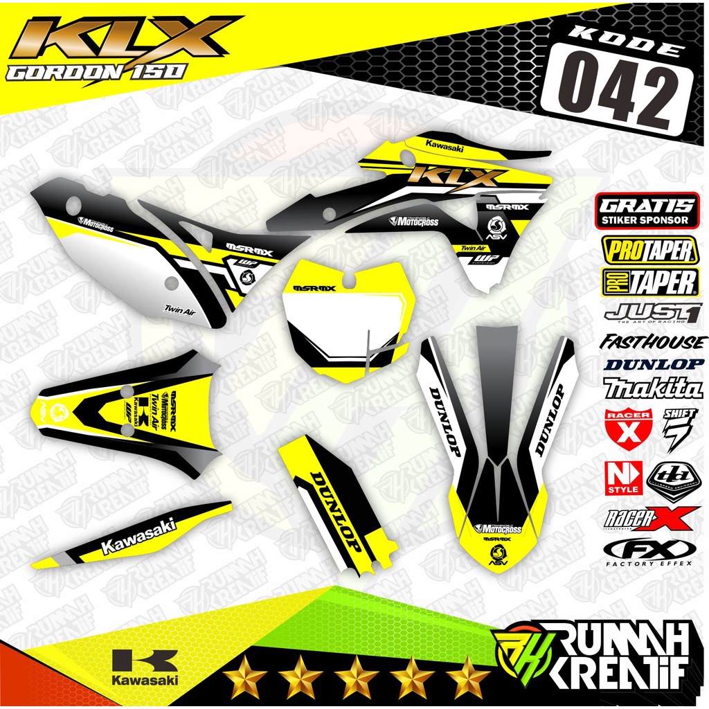 Jual STRIPING DECAL VARIASI KLX GORDON STICKER DECAL VARIASI RK-c ...