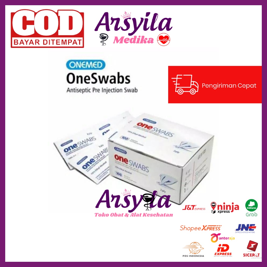 Jual Alcohol Swab Oneswab Kapas Tisu Tissue Alkohol Pads One Swab ...
