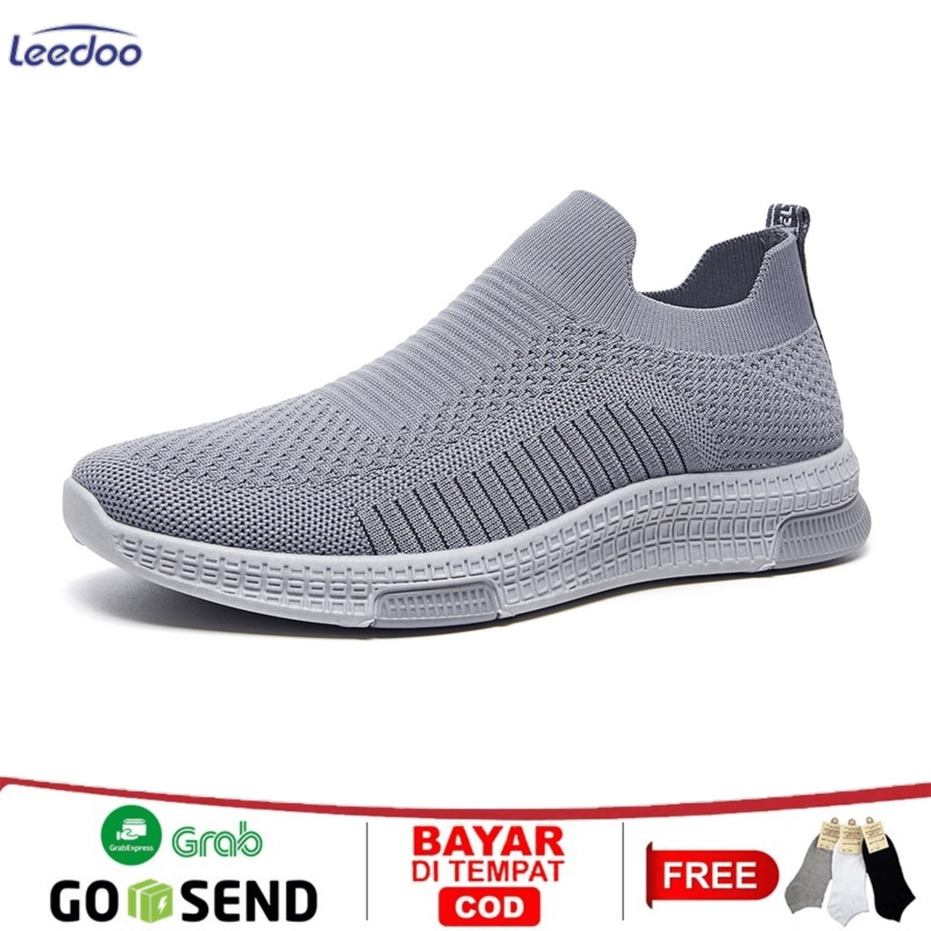Jual Leedoo Sepatu Slip On Sepatu Pria Sneakers Olahraga Running Sport Shoes MR130 | Shopee ...