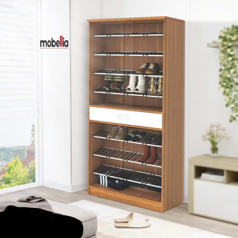 Jual lemari sepatu minimalis rak Sepatu pintu kaca | Shopee Indonesia