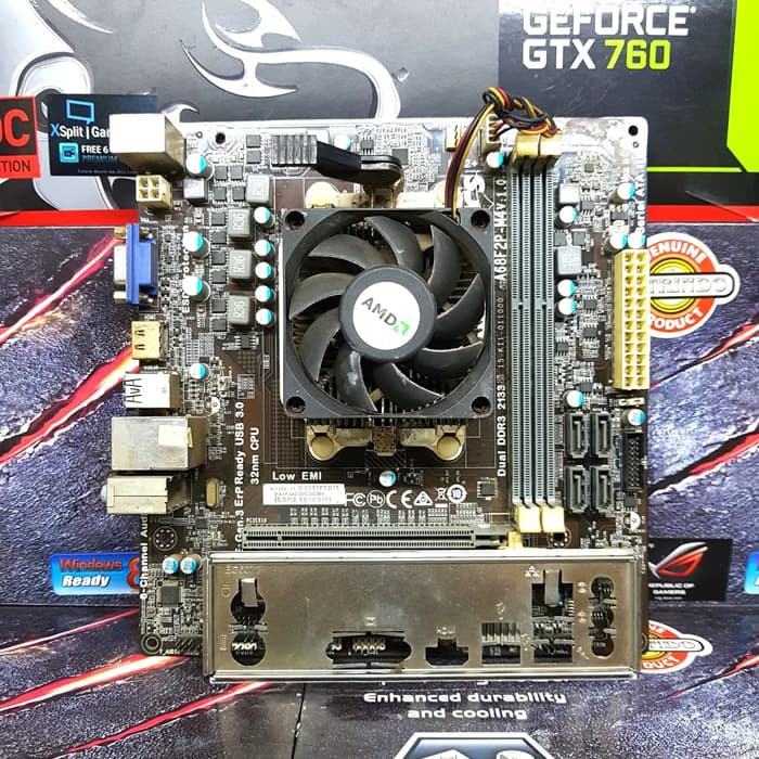 Jual Motherboard AMD ECS FM2+ A68F2P-M4 Dan Processor A4 6300 Bonus HFS ...