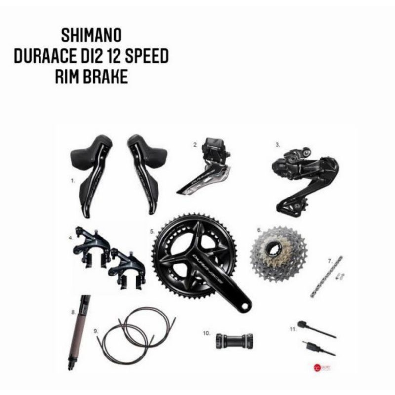 Jual SHIMANO DURA ACE DI2 R9250 12 SPEED RIM BRAKE GROUPSET | Shopee ...