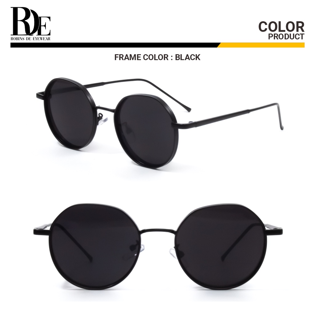 Jual ROBINS Sunglasses Vintage Anti Radiasi Uv400 Kacamata Hitam Pria Wanita Stylish 80656 ...