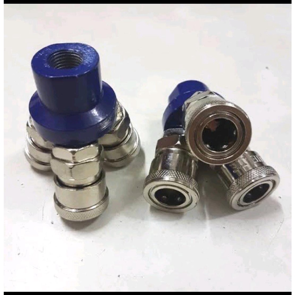 Jual PROMO Air Quick Coupler 3 Way / Coupler Coupling Cabang 3 Tiga | Shopee Indonesia