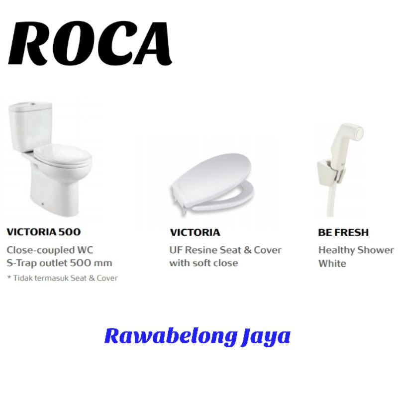 Jual ROCA VICTORIA 305 KLOSET DUDUK RI 30,5 + BE FRESH WHITE (PAKET C ...