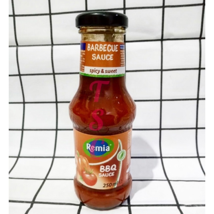 Jual REMIA BBQ Sauce Jar 250ml REMIA Barbeque Sauce Spicy & Sweet Remia ...