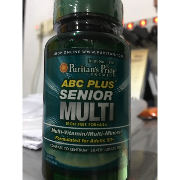 Jual ABC Plus Senior Multivitamin & Mineral 60 TABLET CENTRUM PURITAN ...