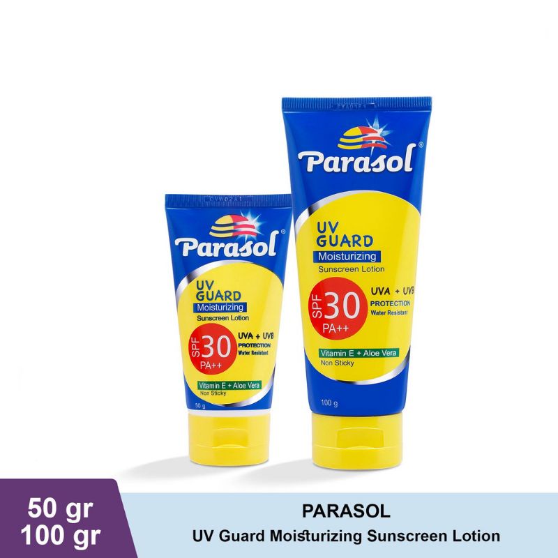 Jual PARASOL UV Guard Sunscreen Lotion SPF 30 PA++ 100g & 50g | Shopee Indonesia