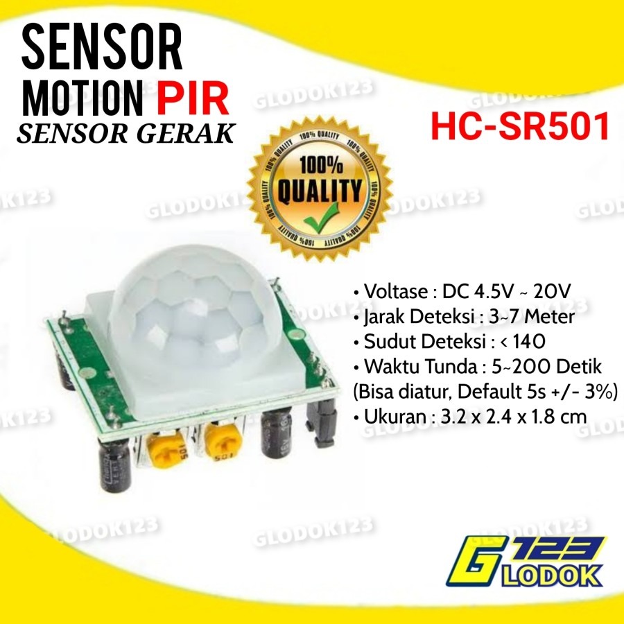 Jual PIR Motion Sensor Gerak Sensor Detector Sensor Module HC-SR501 ...