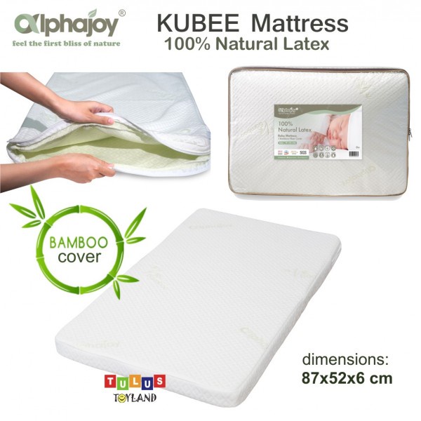 Jual Alphajoy Baby Mattress ukuran 87 x 52 Matras Kubee 100% Natural ...