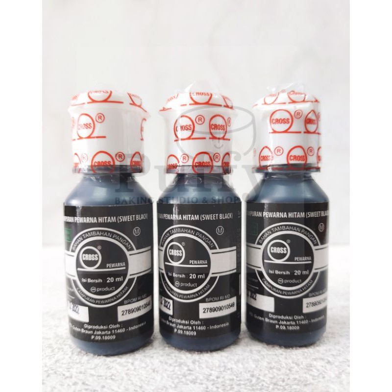 Jual Pewarna makanan Cross warna Hitam ( Sweet Black) 20ml | Shopee ...