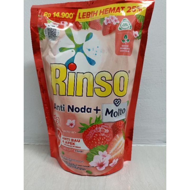 Jual Rinso Liquid Deterjen Cair Anti Noda + Molto Korean Strawberry ...