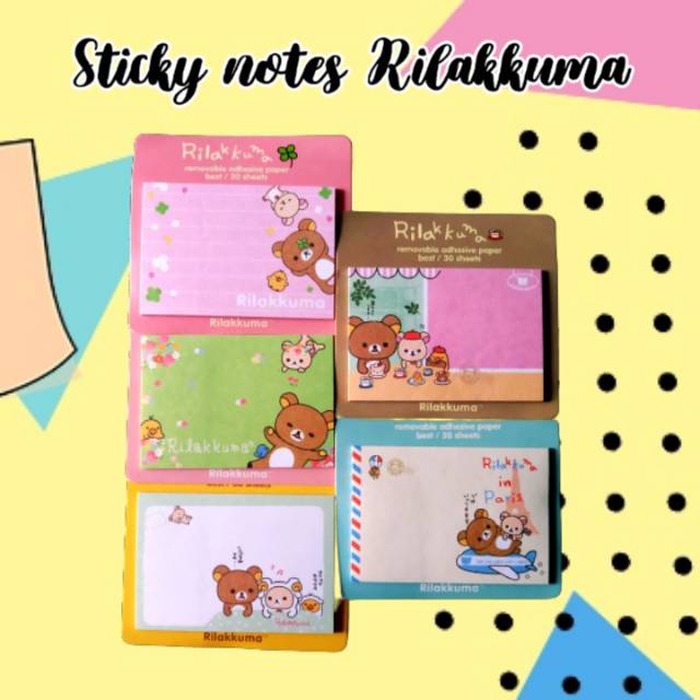 Jual Sticky notes/post it Rilakkuma | Shopee Indonesia