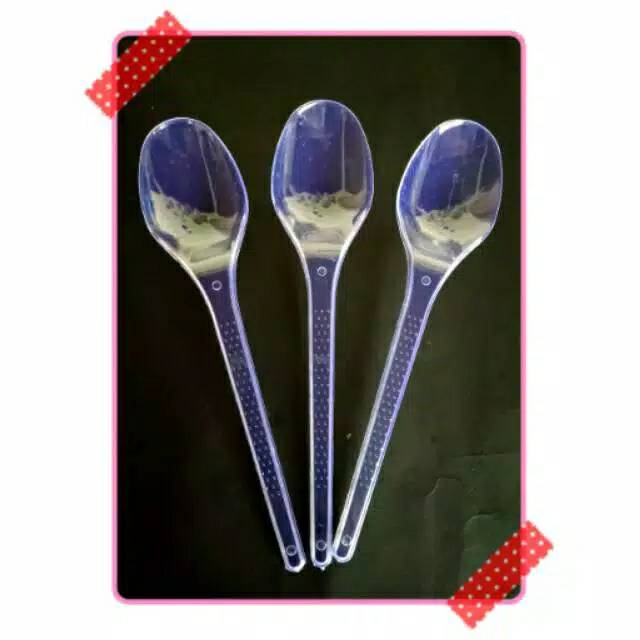 Jual Sendok makan bening plastik Sendok makan putih doff | Shopee Indonesia