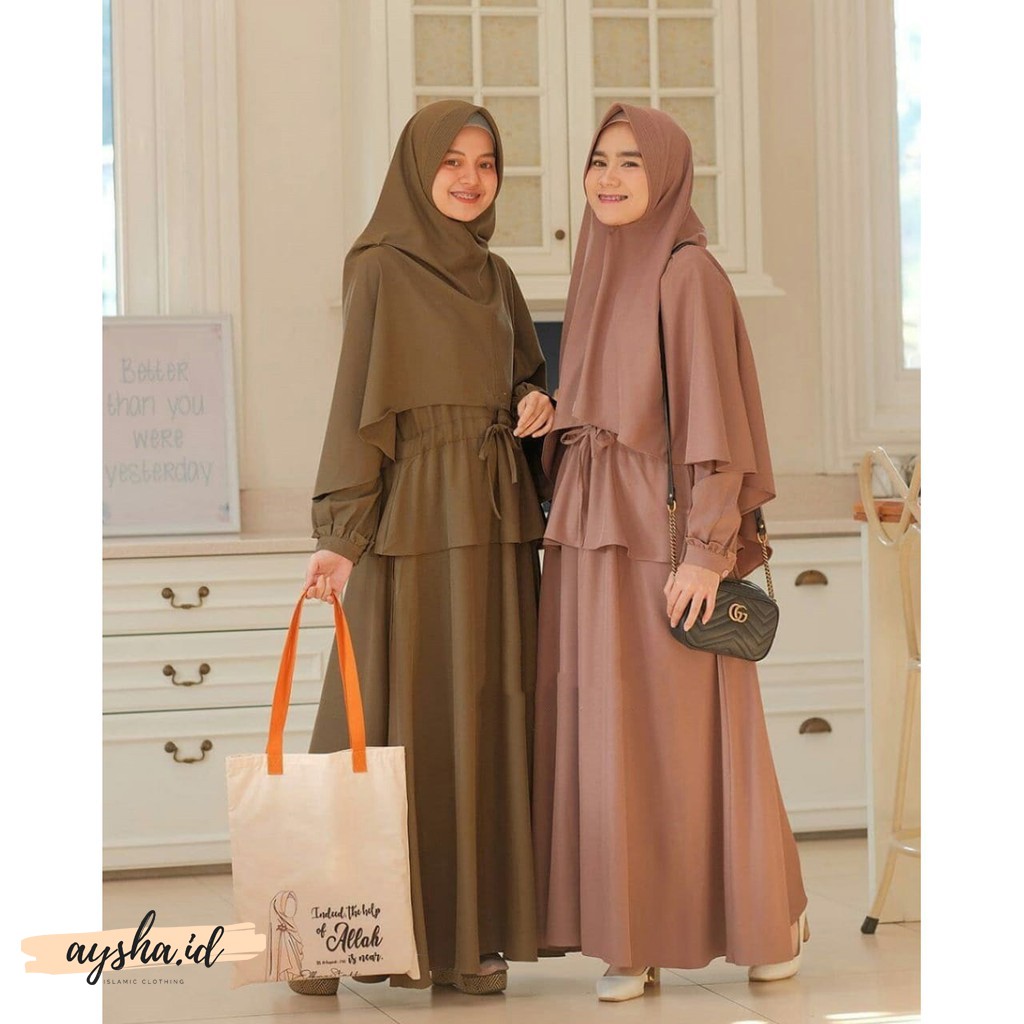 Jual Larisa Set (Gamis+Khimar) | Shopee Indonesia