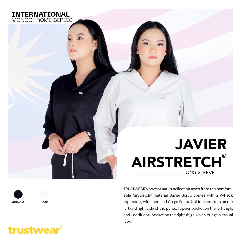 Jual [Scrubs Javier] Doctor`s Scrub/Set Baju Celana Jaga OKA OK Perawat ...