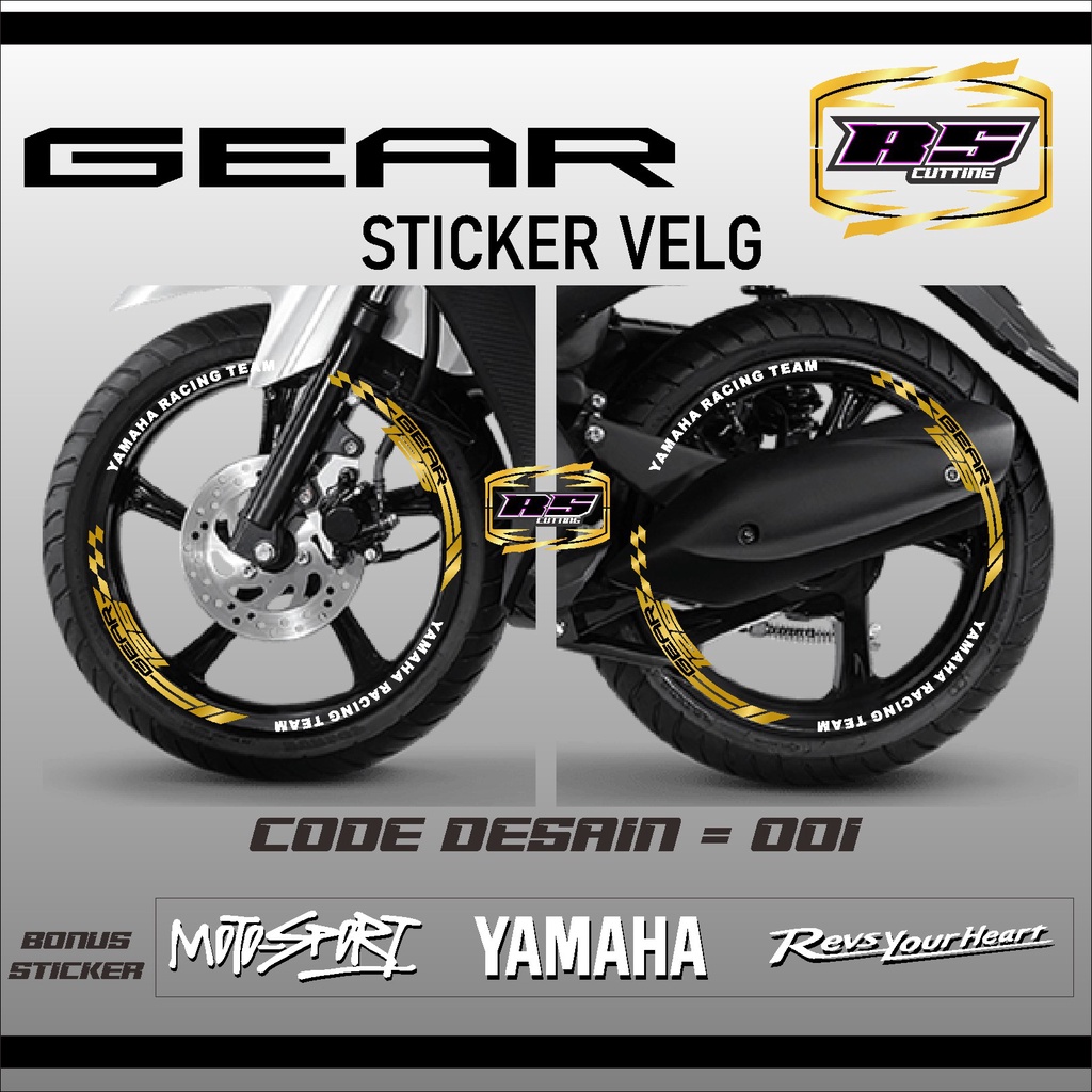 Jual STICKER VELG YAMAHA GEAR 125 List velg Yamaha GEAR 125 - Aksesoris ...