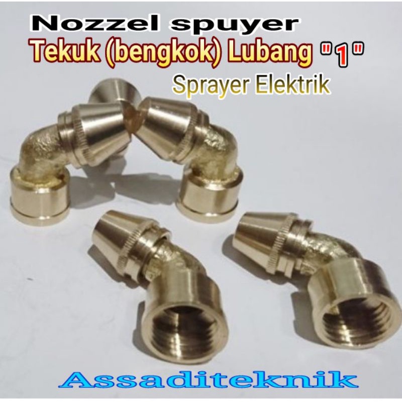 Jual nozzle spuyer sprayer mata 1 kuningan model tekuk bengkok | Shopee ...