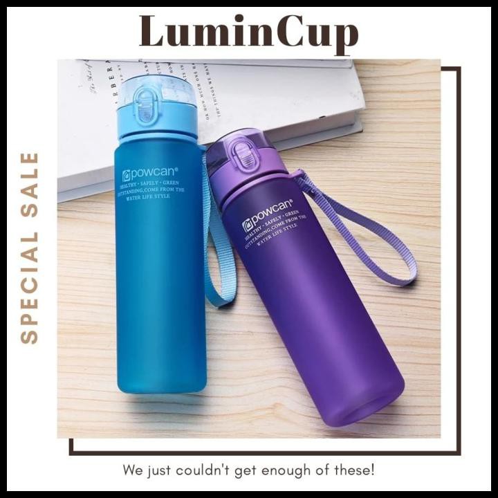 Jual Botol Minum Powcan Premium Lumincup - Hitam | Shopee Indonesia