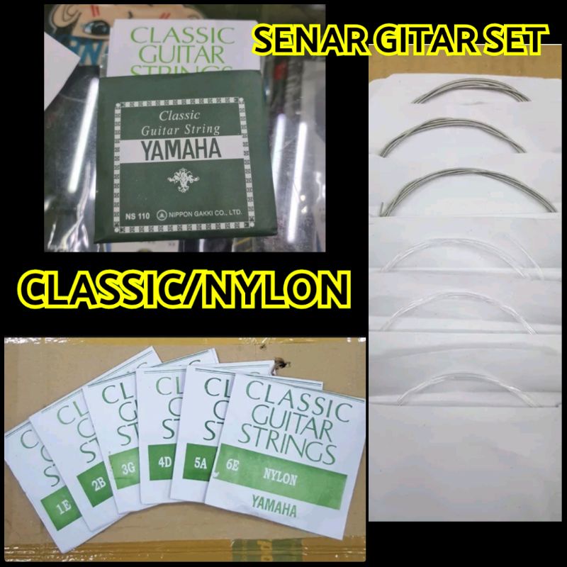 Jual SET SENAR GITAR CLASSIC NILON NYLON GUITAR STRING KLASIK | Shopee ...