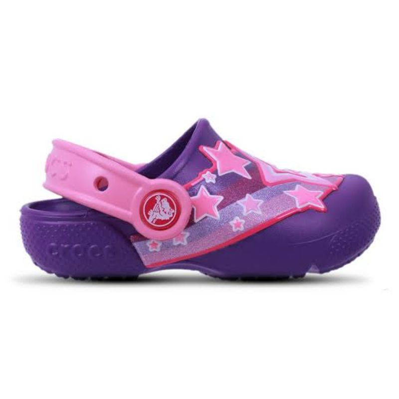 Jual Sendal Anak Crocs Fun Lab Shooting Star Purple Original | Shopee ...