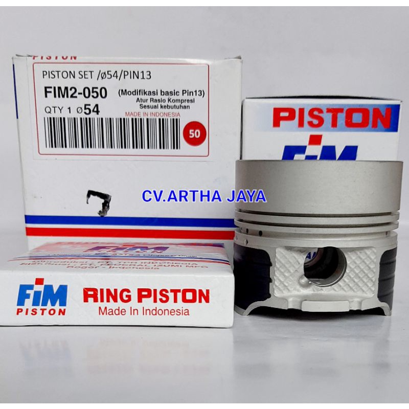 Jual PISTON KIT FIM FIM2 CUSTOM DOME MENTAH ( 53,5 / 54 / 54,5 / 55 ...