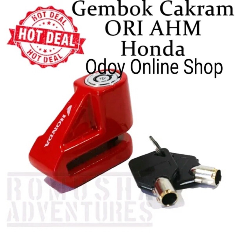 Jual Kunci gembok motor Gembok piringan cakram ORIGINAL Honda AHM pnp ...